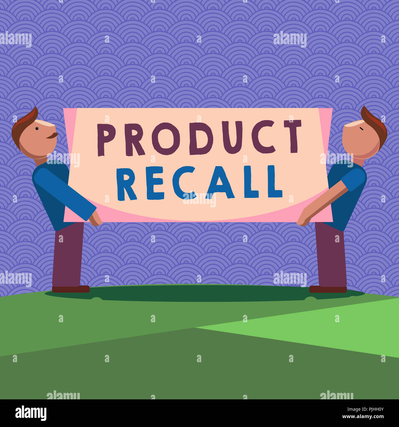 Handwriting text writing Product Recall. Concept meaning Request by a ...