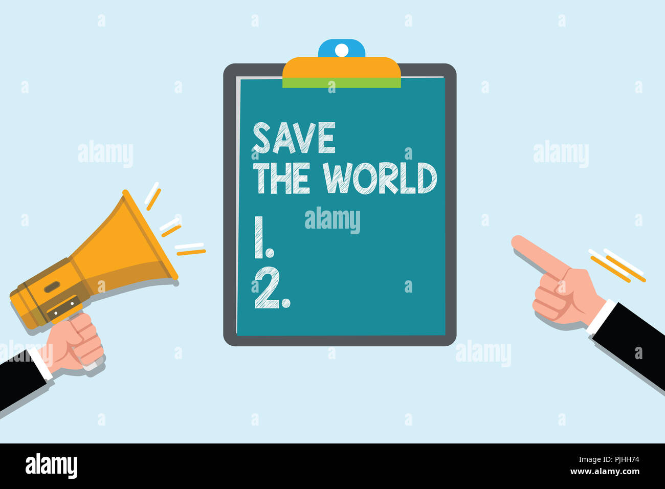 Conceptual hand writing showing Save The World. Business photo text ...