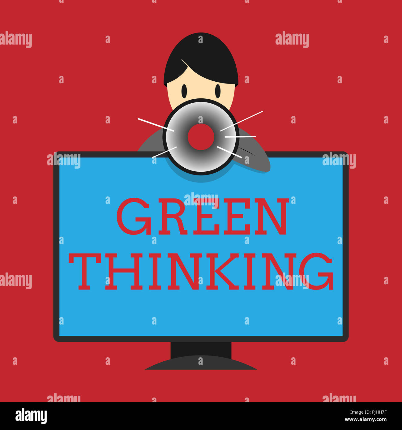 Writing note showing Green Thinking. Business photo showcasing Taking ...