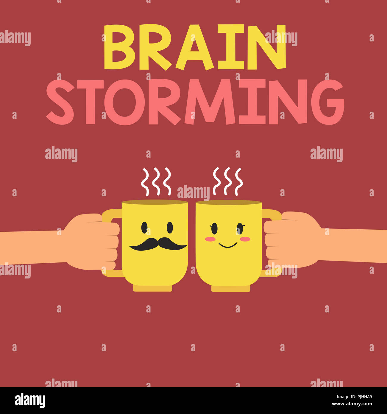 Conceptual hand writing showing Brain Storming. Business photo text ...