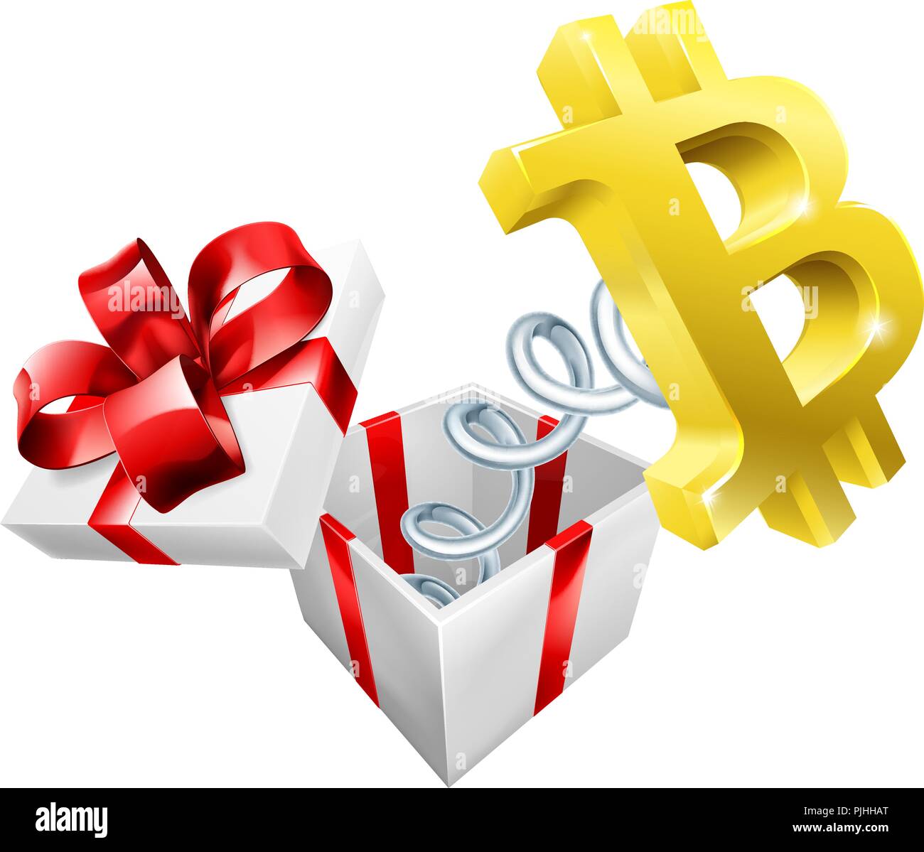 Gift box flying in Stock Vector Images - Alamy