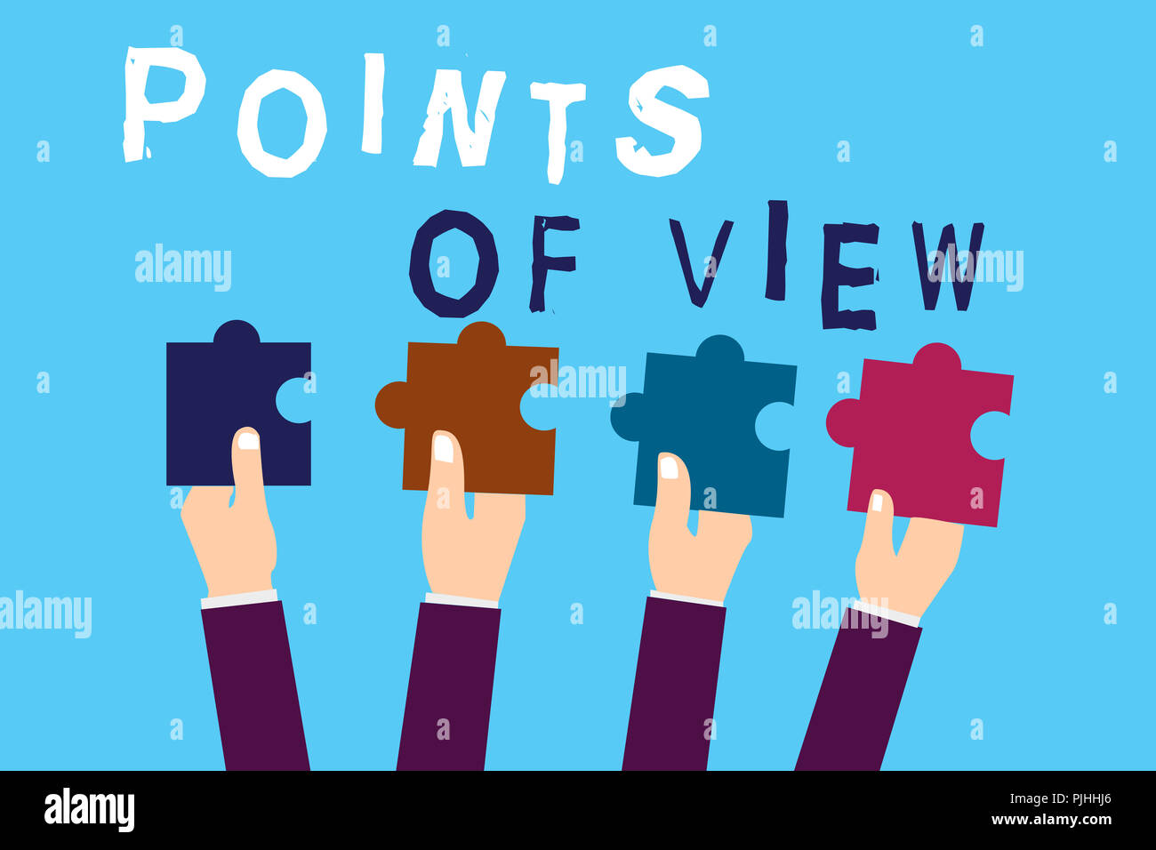 Text sign showing Points Of View. Conceptual photo Interpretation ...