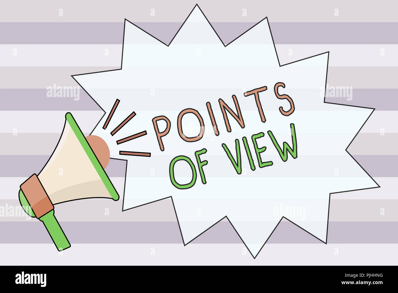 Text sign showing Points Of View. Conceptual photo Interpretation ...