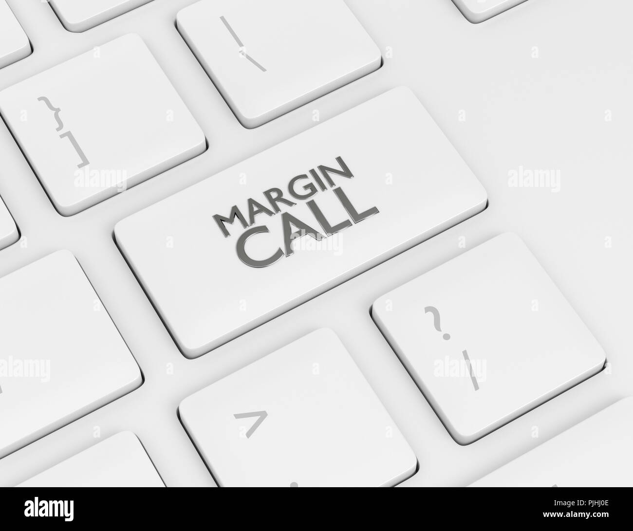 3d render of computer keyboard with MARGIN CALL button Stock Photo - Alamy