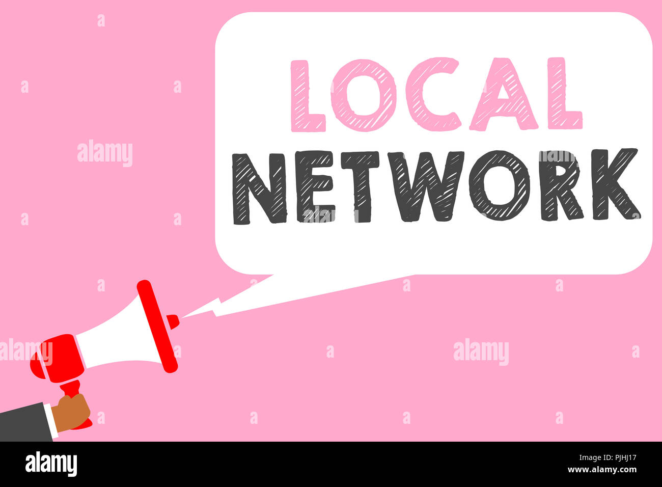 Text sign showing Local Network. Conceptual photo Intranet LAN Radio ...