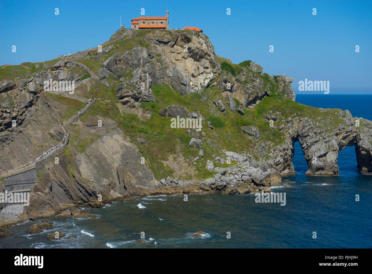 San Juan Gaztelugatxe island view, basque country, historical island ...