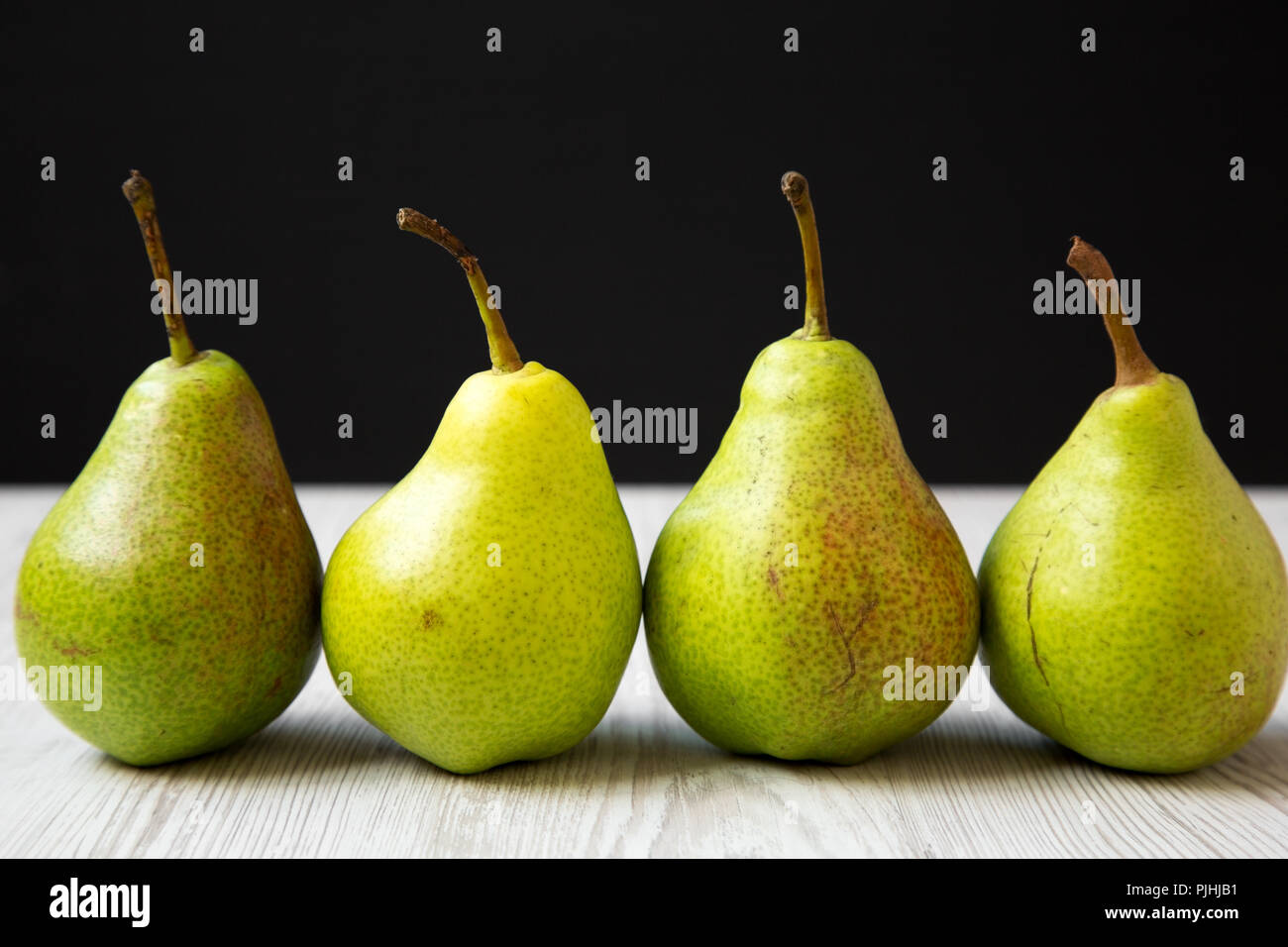 Fresh tasty pears, side view. Closeup. Organic fruits Stock Photo - Alamy