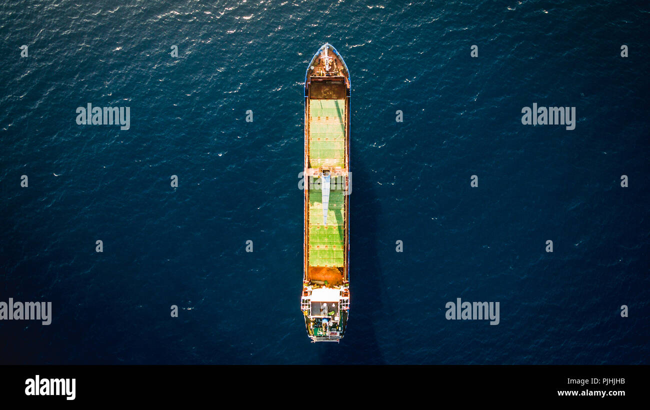 Aerial view large tanker ship hi-res stock photography and images - Alamy