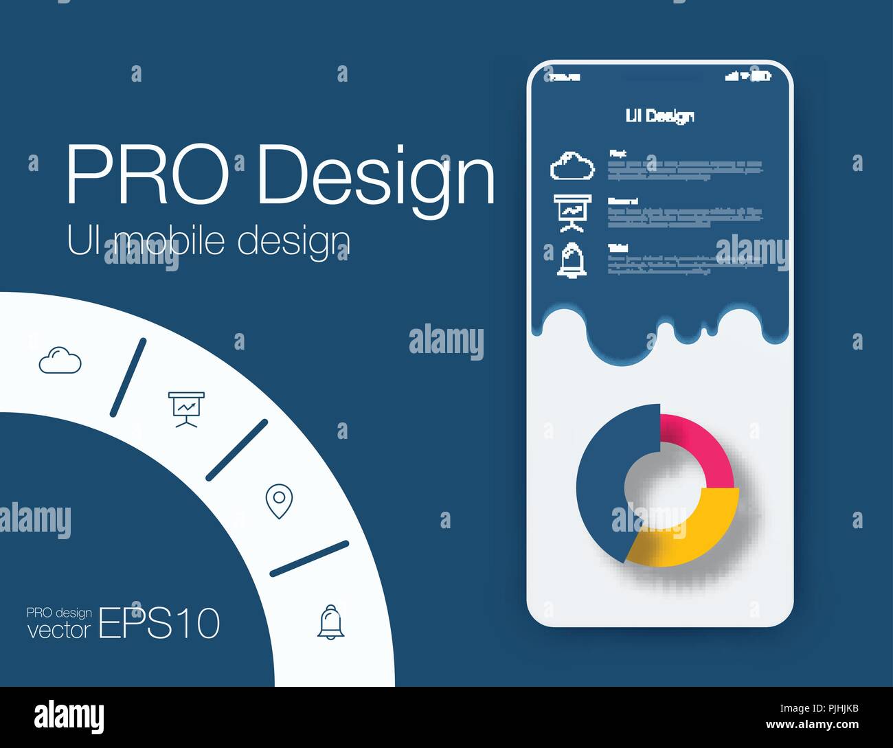 Weather UI. Material Design. Stock Vector illustration Stock Vector ...