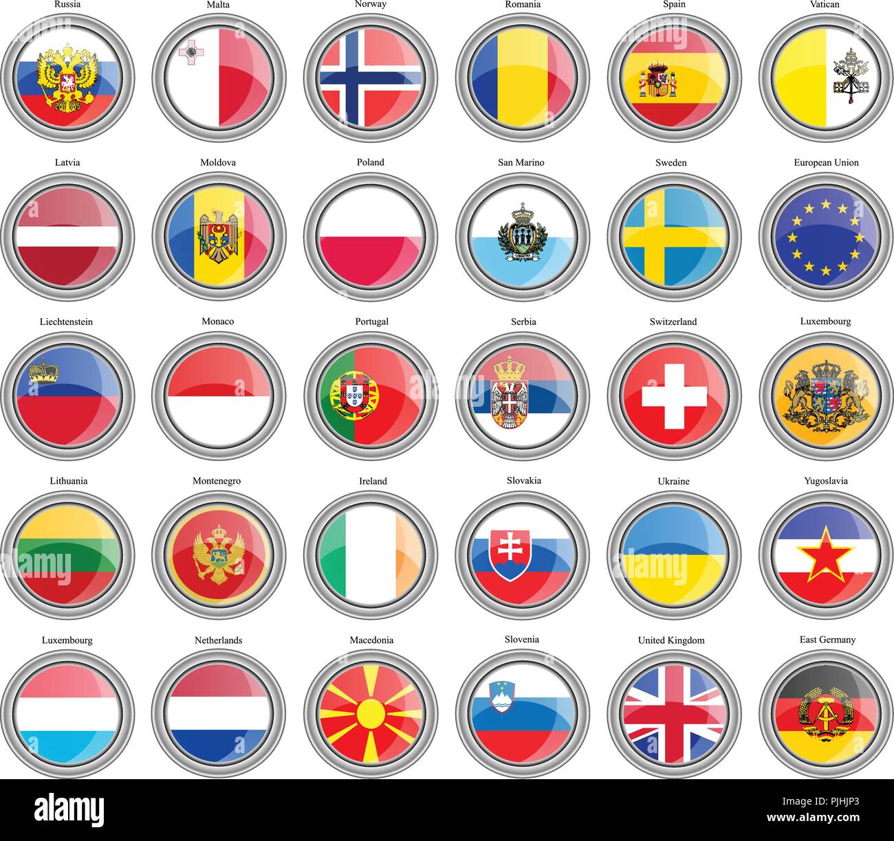 Set of icons. Flags of the Europe Stock Vector Image & Art - Alamy