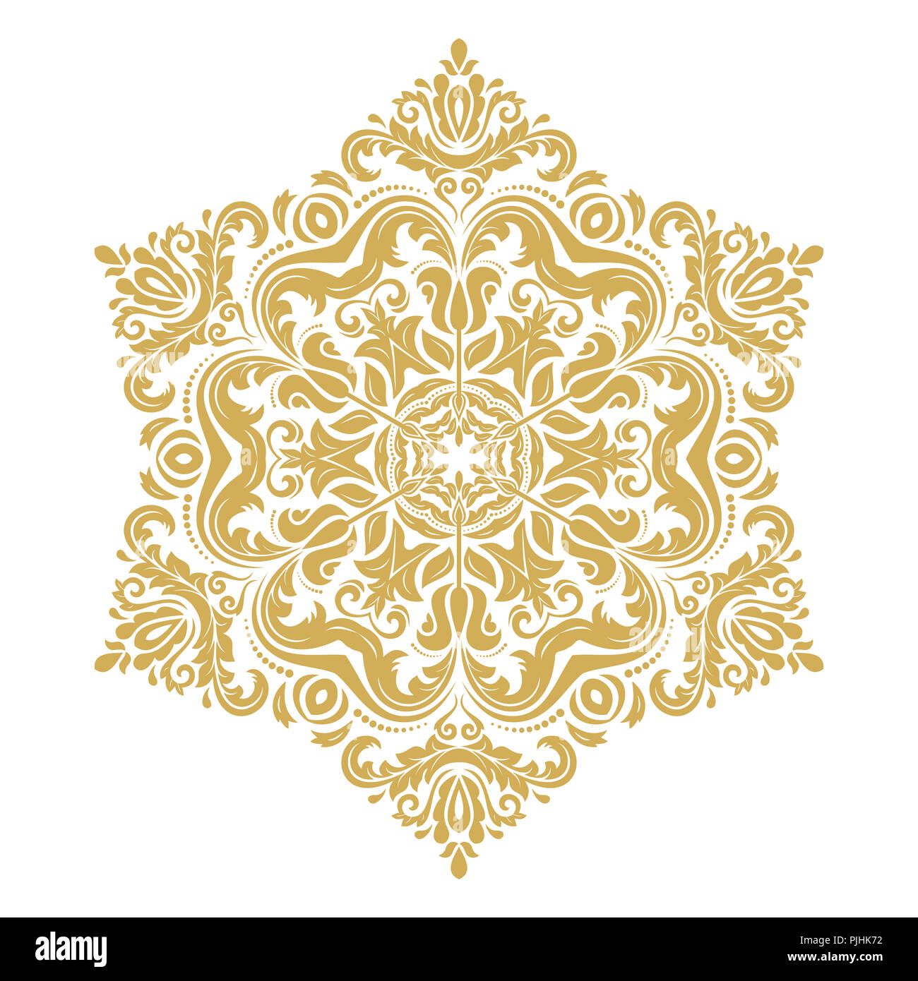 Gold pattern circle Cut Out Stock Images & Pictures - Alamy