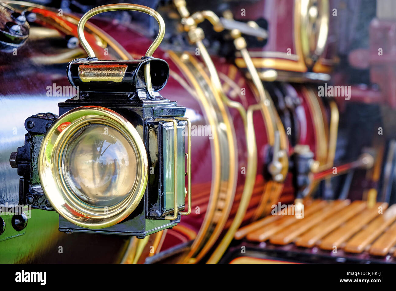 Vintage Traction Engine Lamp Stock Photo - Alamy