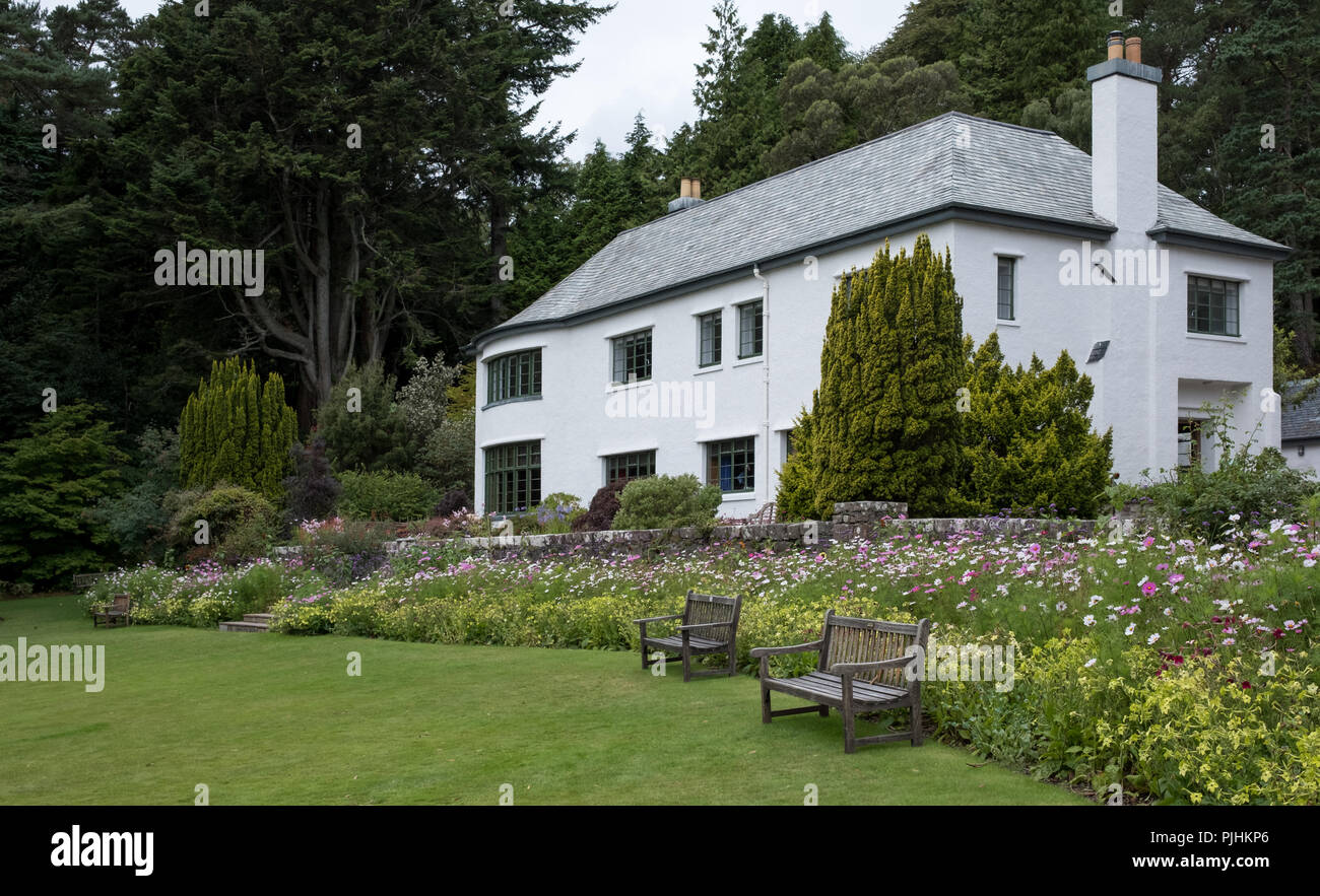 Inverewe House, Poolewe, Scotland, photographed from the garden on a ...
