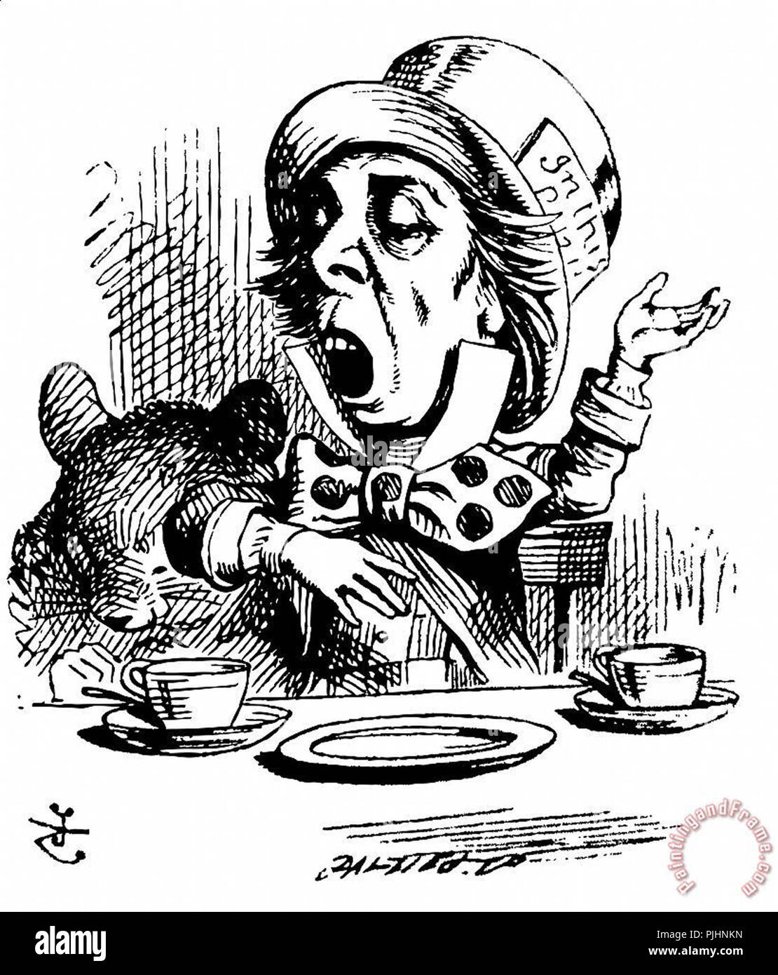 The Mad Hatter Painting by John Tenniel; The Mad Hatter Art Print for ...