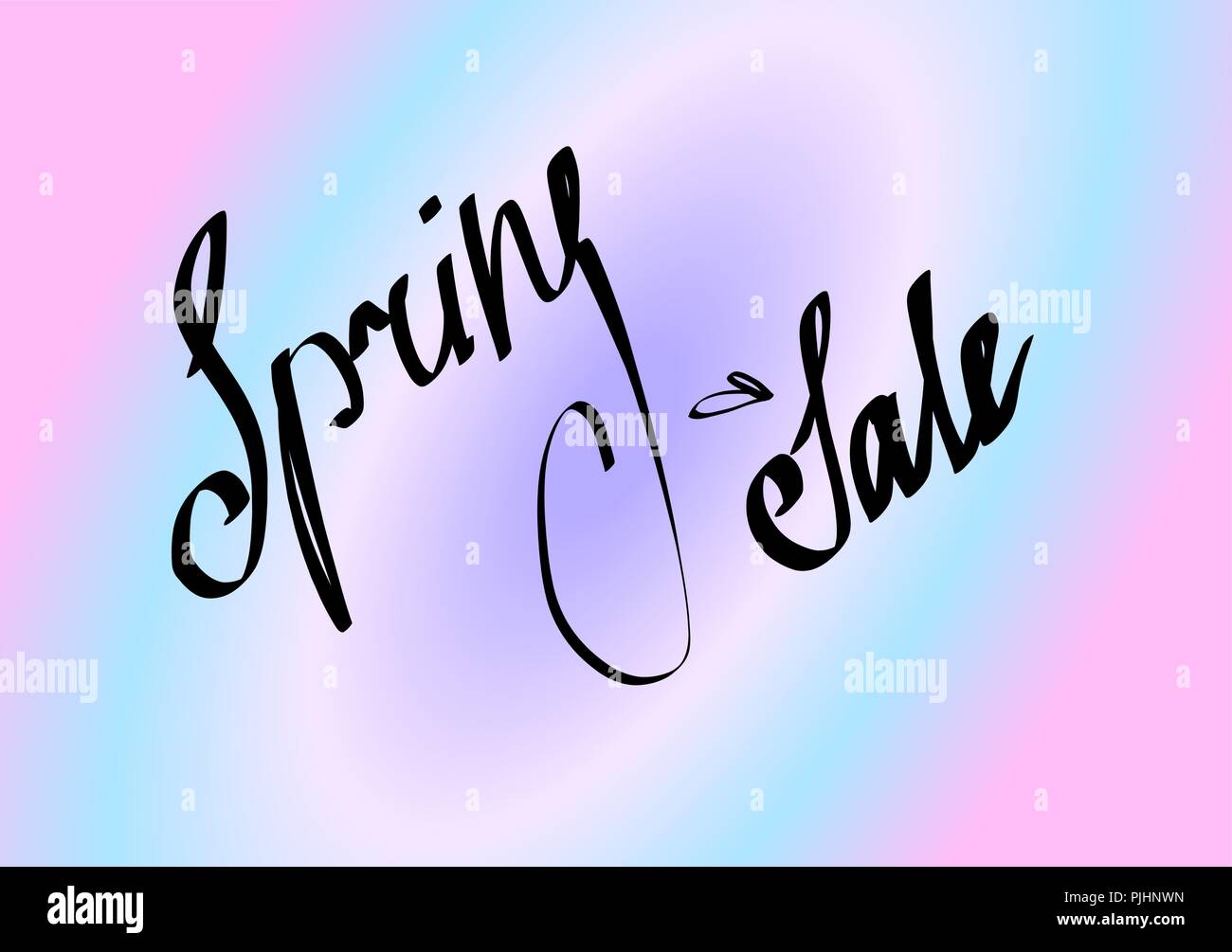 Hand drawn lettering. Spring Sale isolated. Vector illustration ...