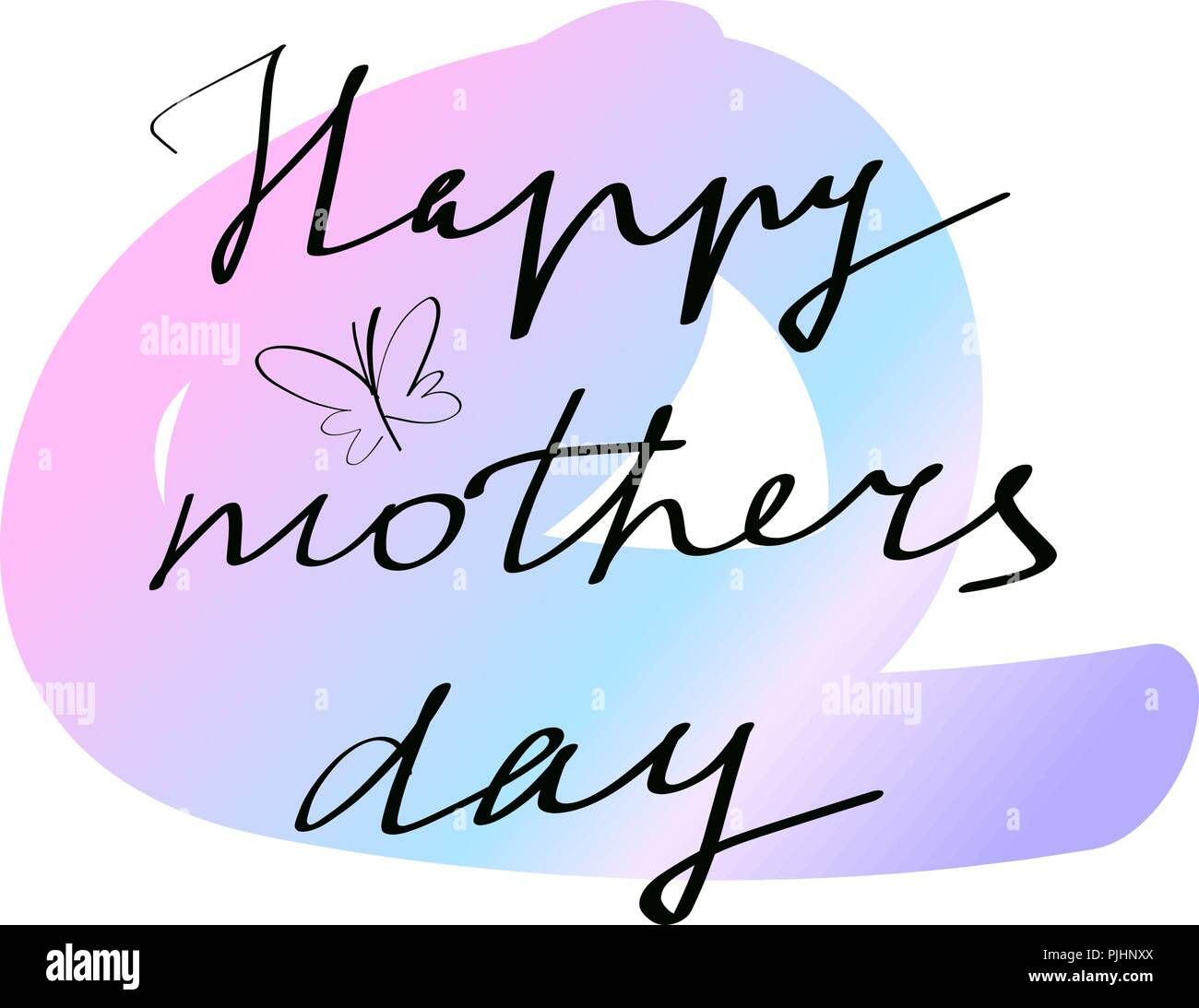 Hand drawn lettering. Happy mothers day isolated. Vector illustration ...