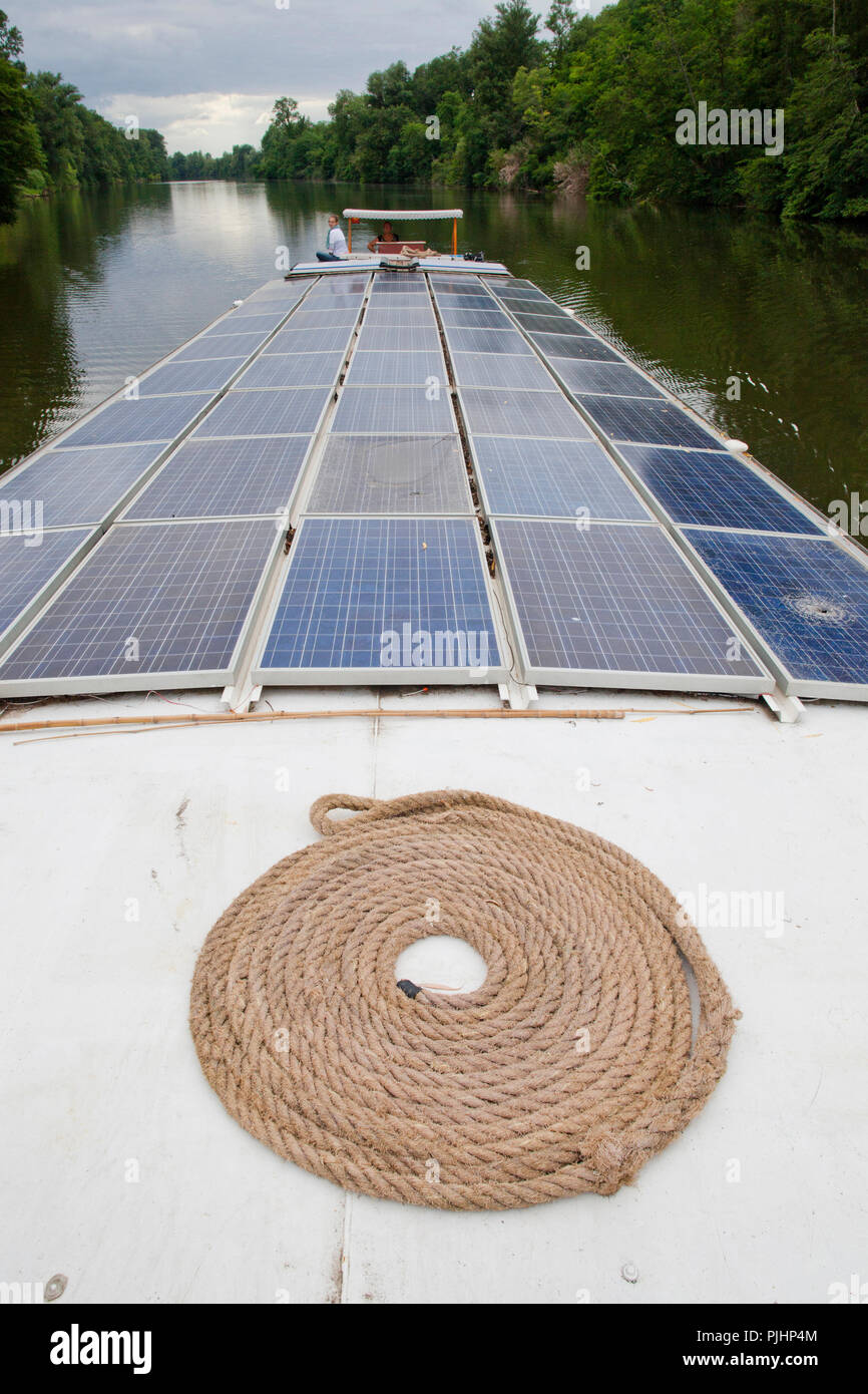 Solar panels on a barge hi-res stock photography and images - Alamy