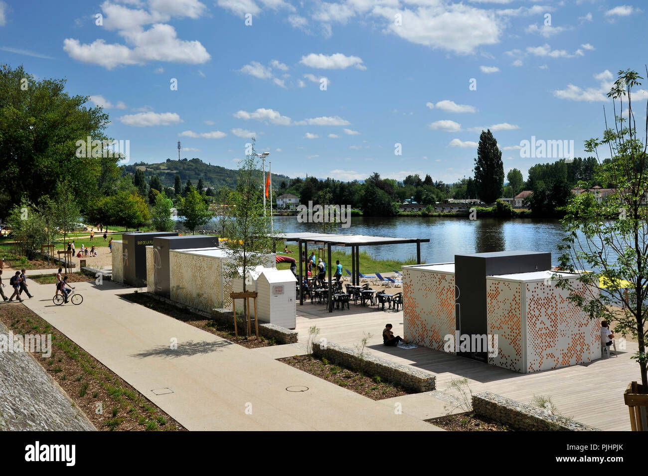 France, Auvergne Region, Allier Department, Vichy city, beach of ...