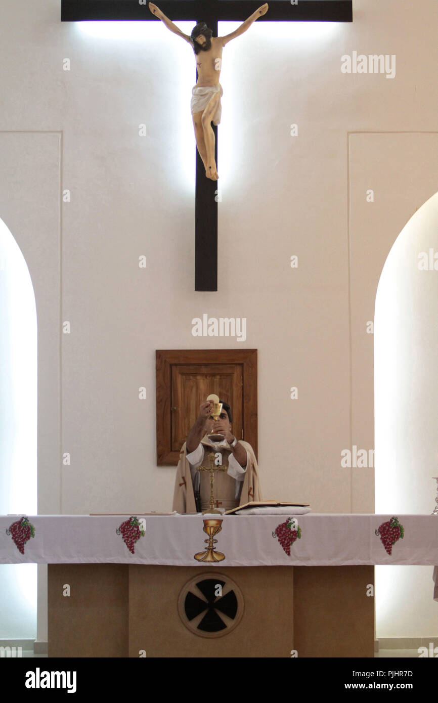 Eucharist. Maronite Mass. Church of Our Lady of Lebanon. Lome. Togo ...