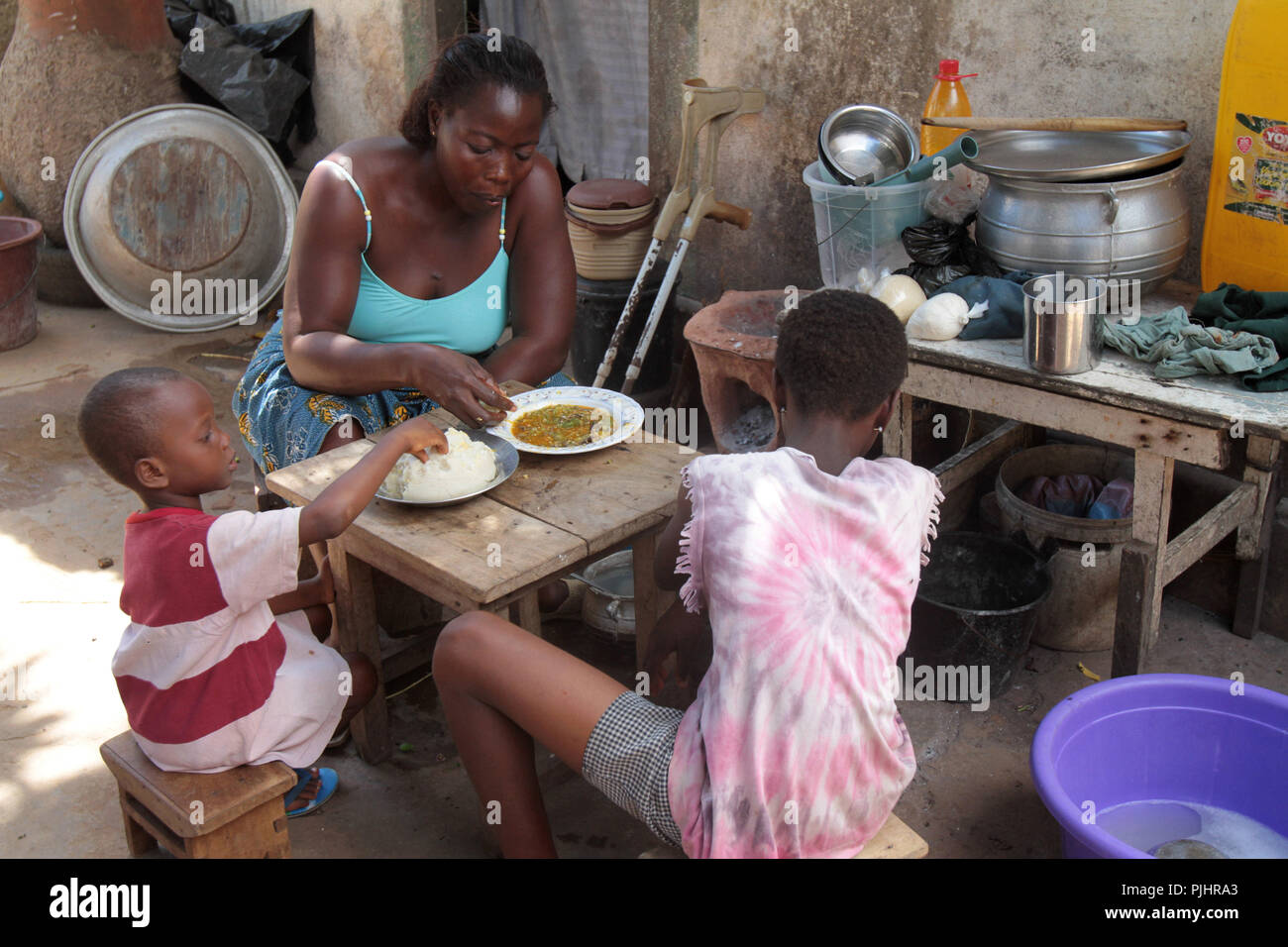 Meals Togolese. Lome. Togo Stock Photo - Alamy