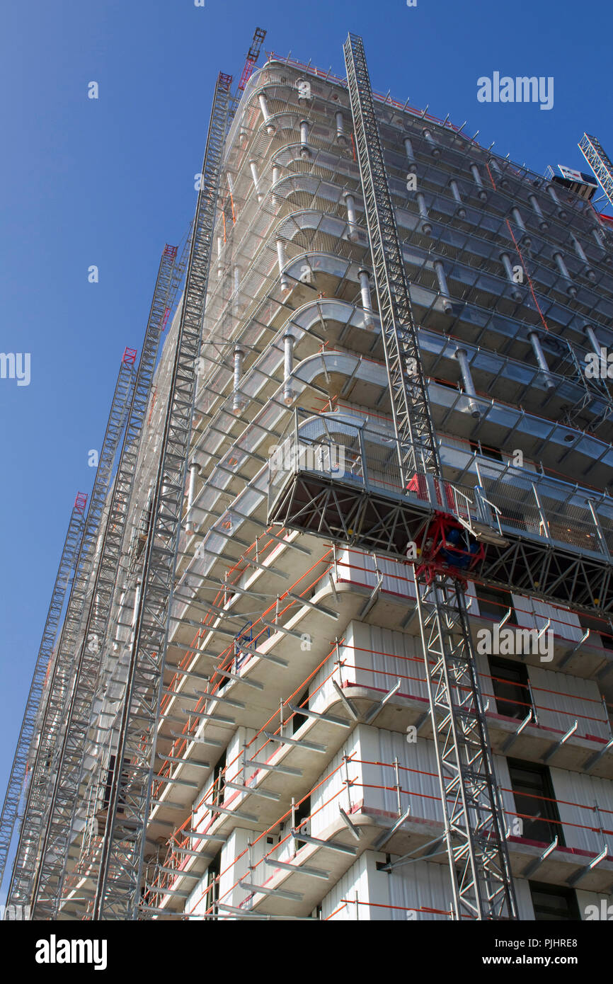 France, Paris, building under construction on a boulevard Stock Photo ...