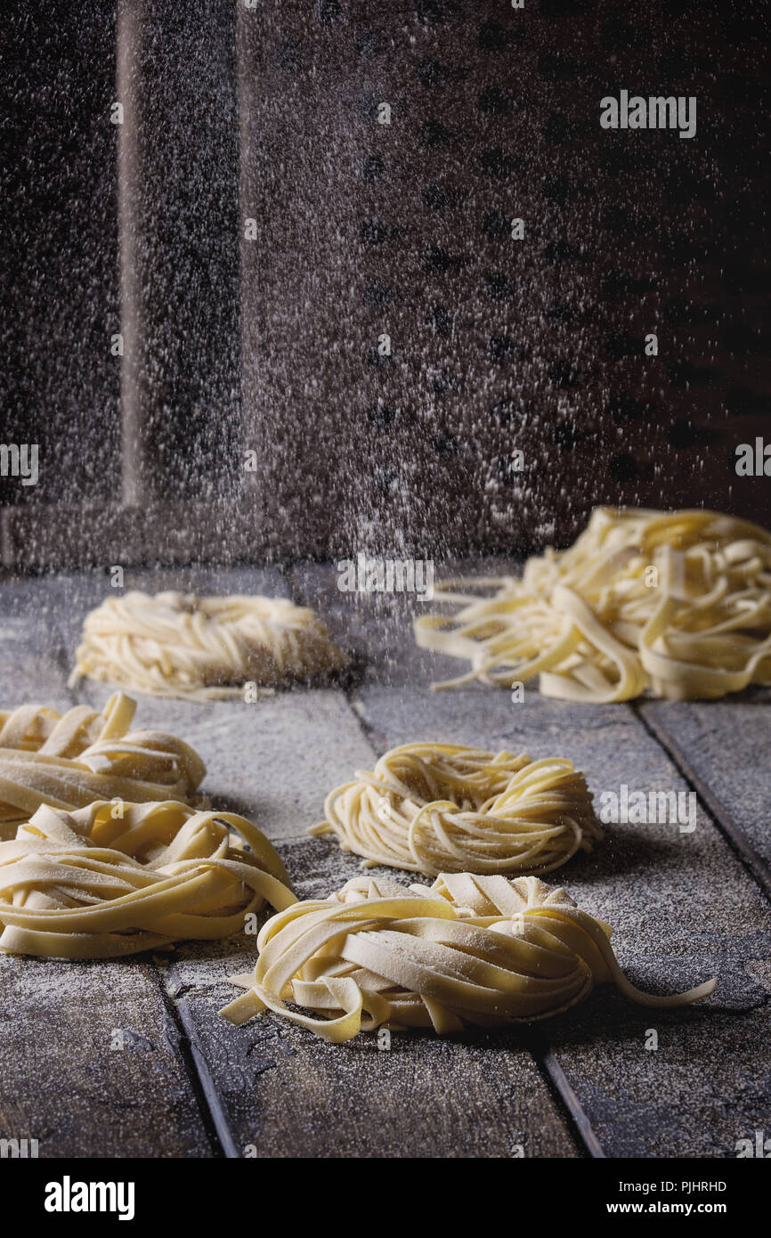 Homemade uncooked pasta Stock Photo - Alamy