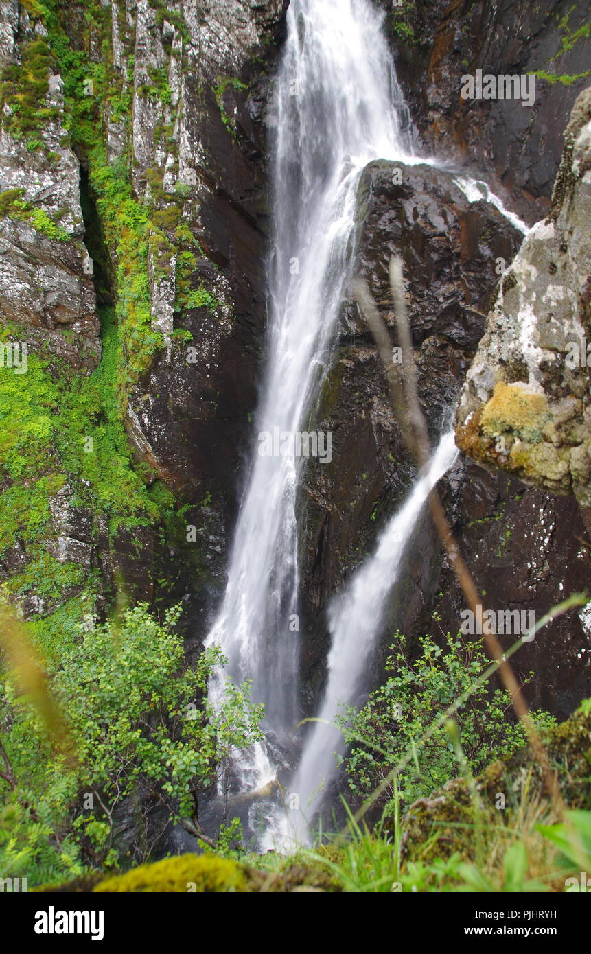Falls of Glomach waterfall. John o' groats (Duncansby head) to lands ...