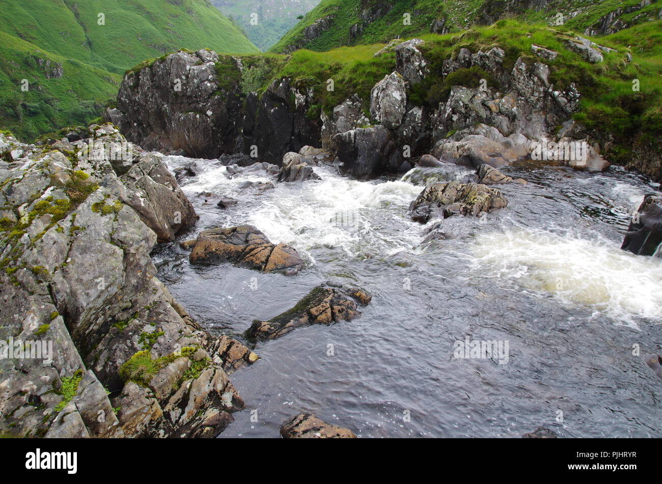 Falls of Glomach waterfall. John o' groats (Duncansby head) to lands ...