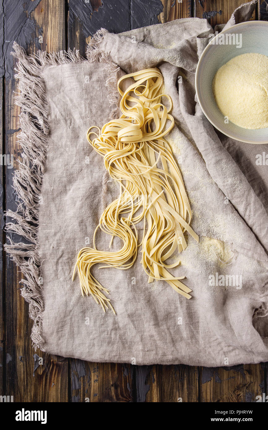 Homemade uncooked pasta Stock Photo - Alamy