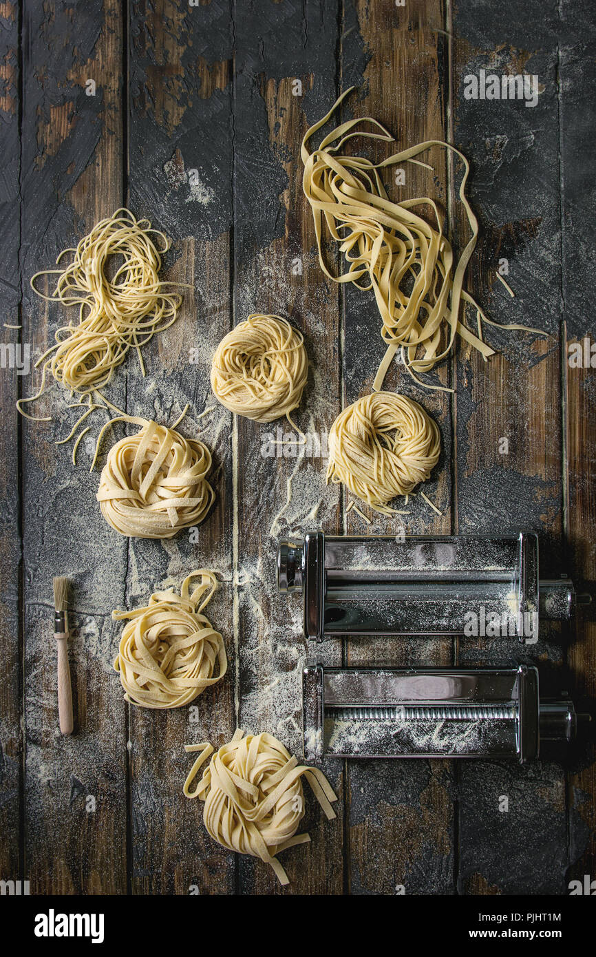 Homemade uncooked pasta Stock Photo - Alamy
