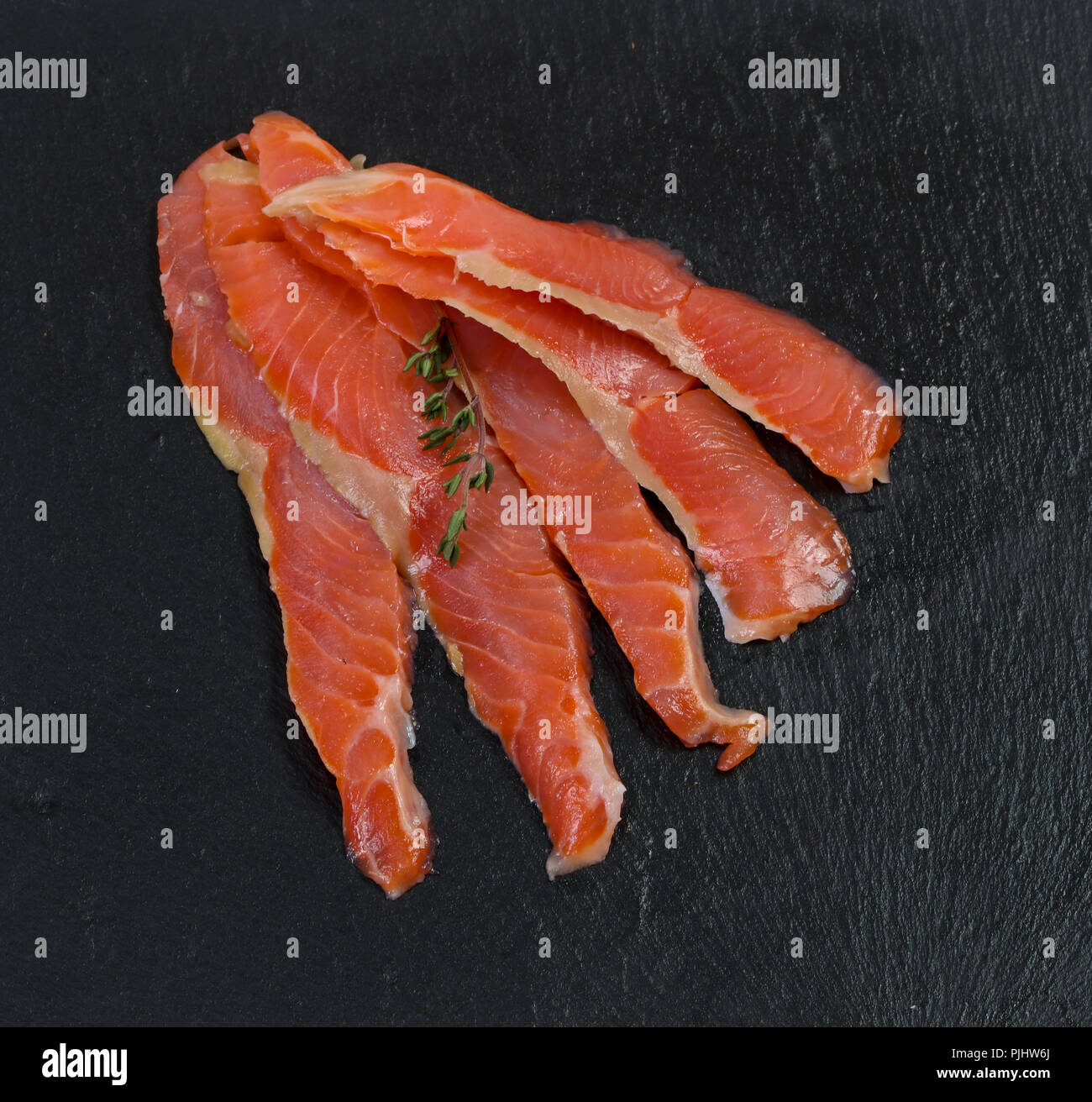 Raw trout fillet with salt and spices Stock Photo - Alamy