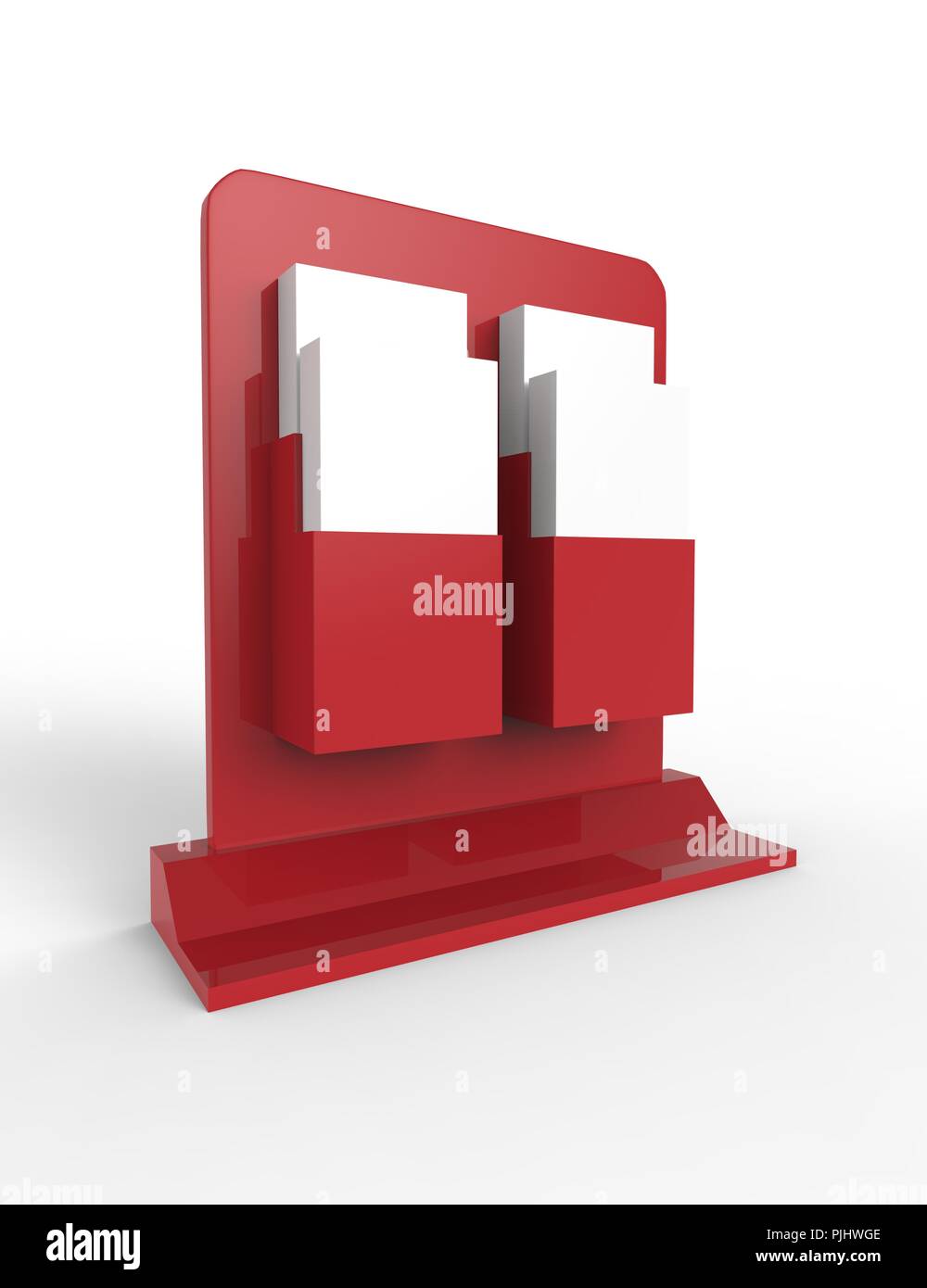 Flyer holder box for customisation 3d illustration Stock Photo - Alamy