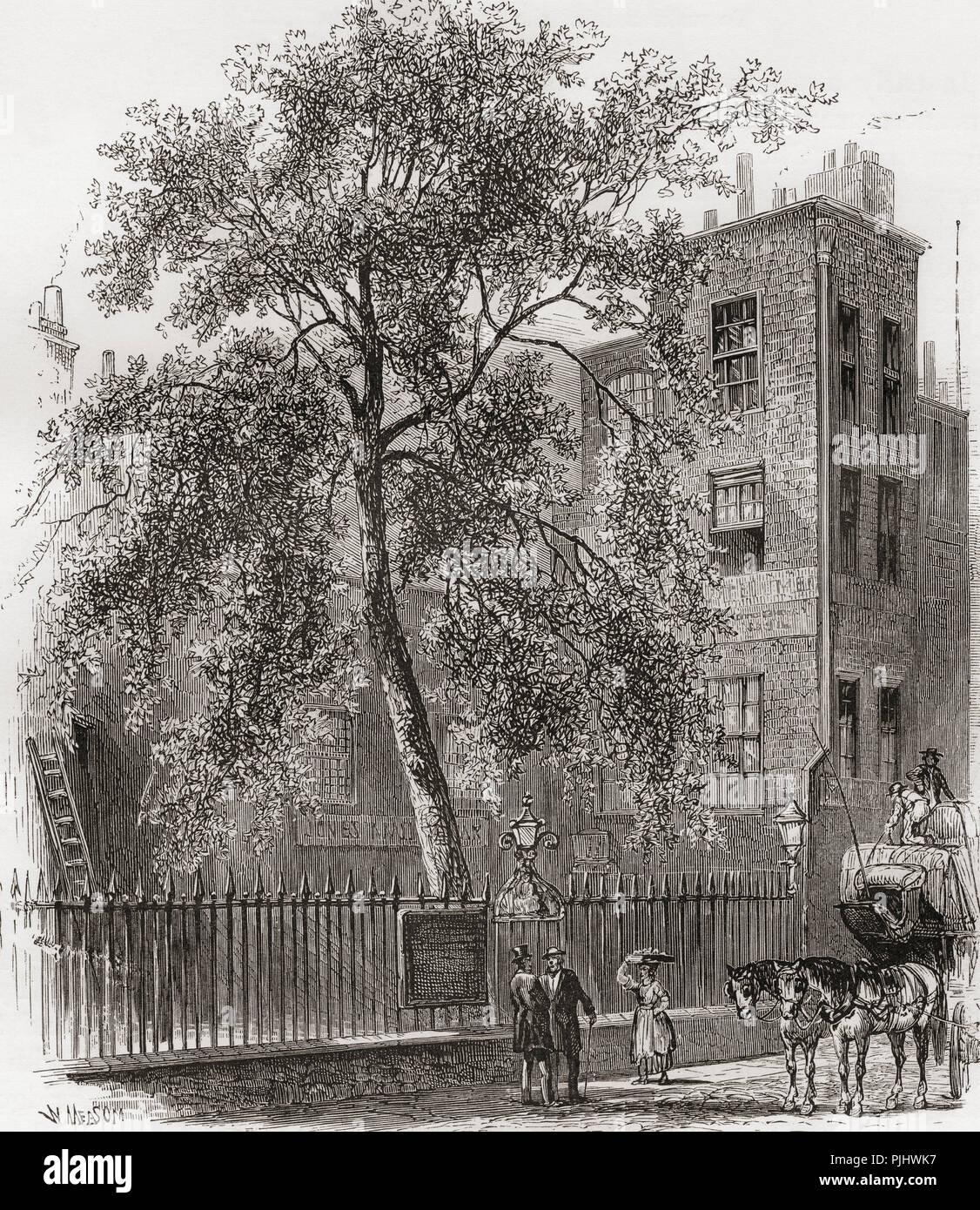 The Plane Tree, Wood Street, Cheapside, London, England in the 19th ...