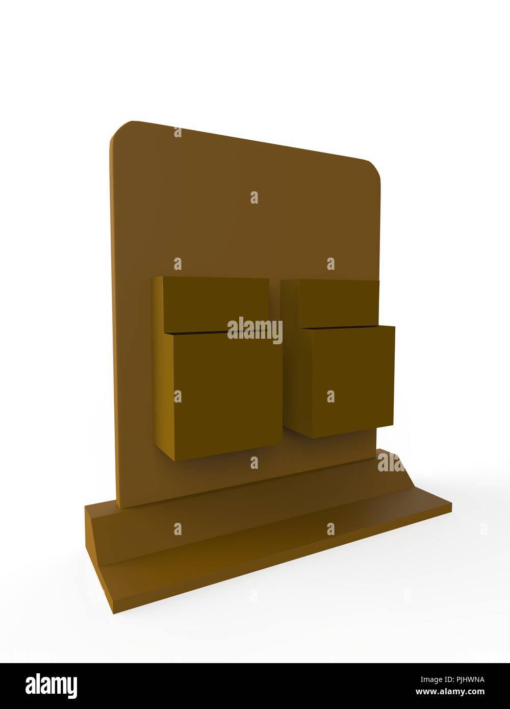 Flyer holder box for customisation 3d illustration Stock Photo - Alamy