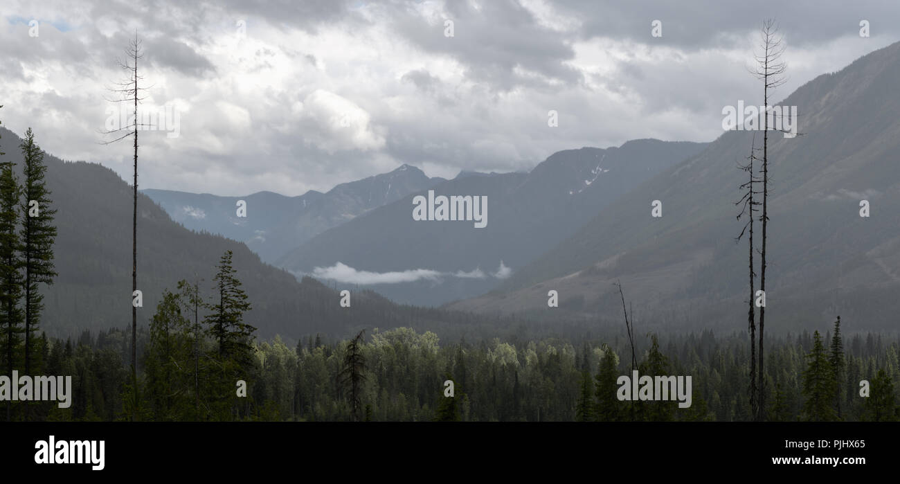 Heavy rain over valley in Canada Stock Photo - Alamy