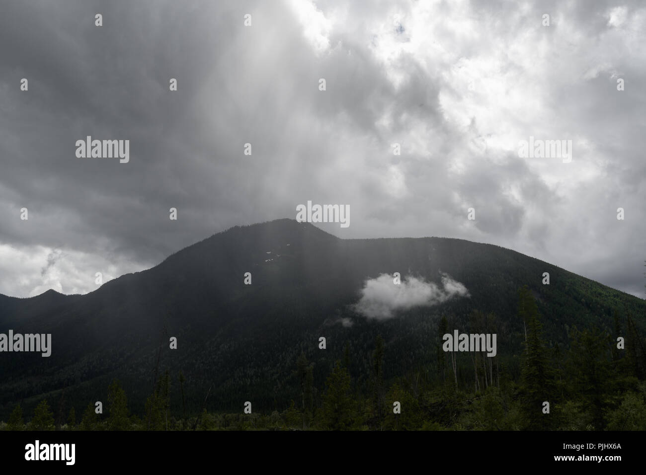 Dramatic clouds in Canadian forest Stock Photo - Alamy