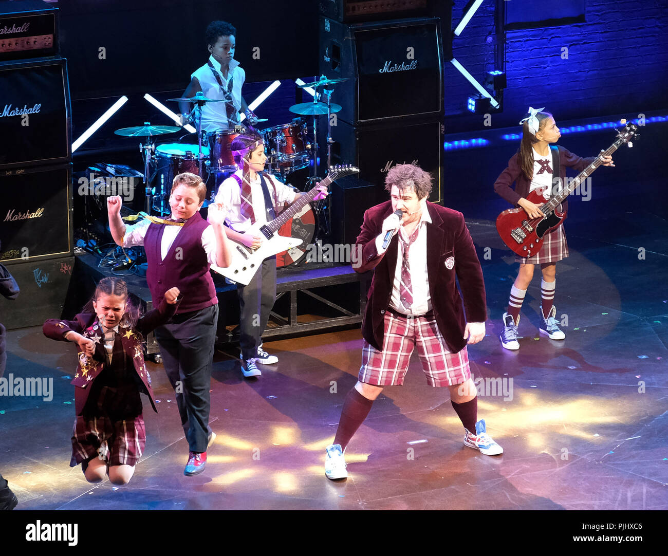 Pic shows: School of Rock finale at Gillian Lynne Theatre in Drury Lane ...