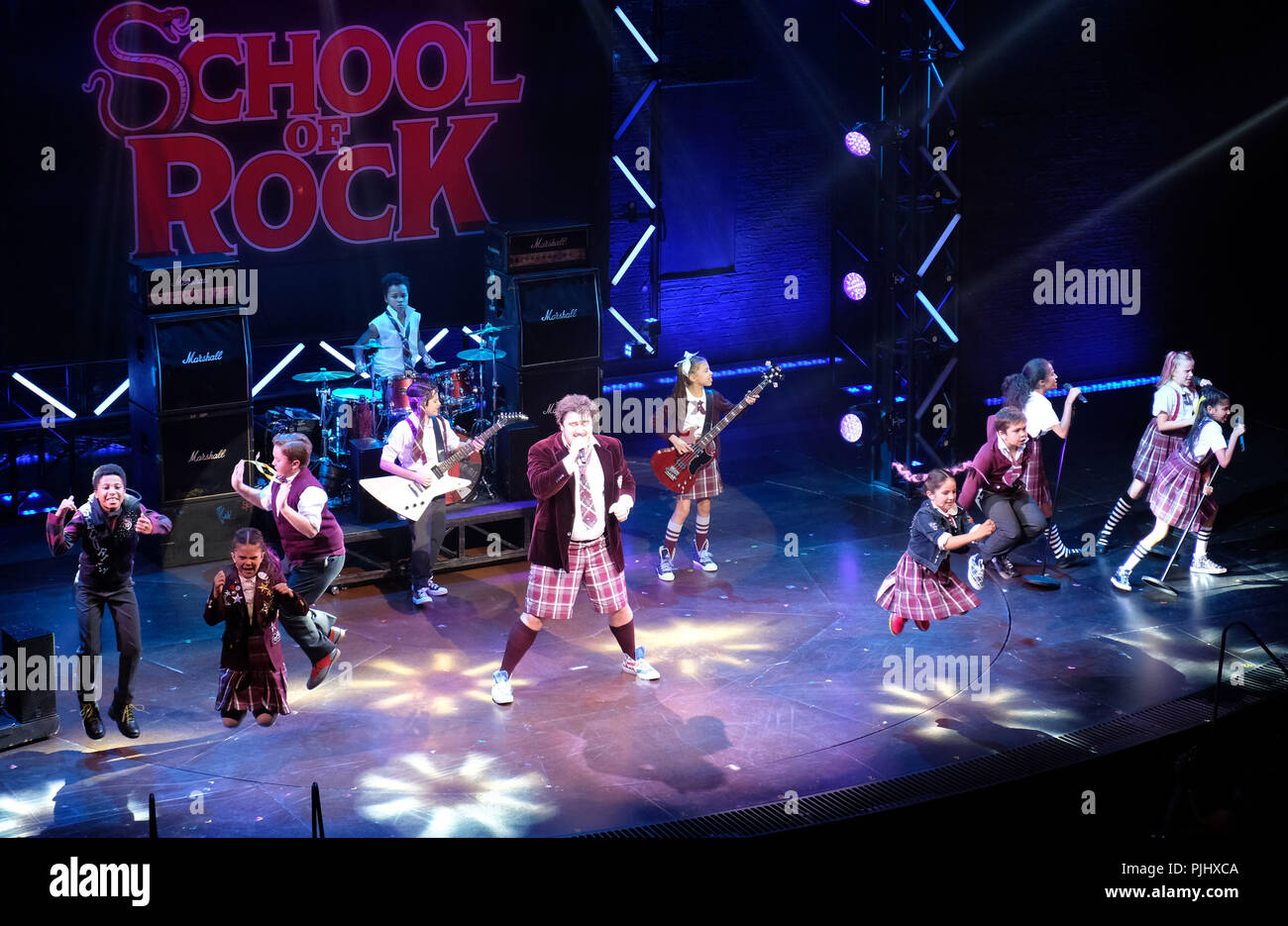 Pic shows: School of Rock finale at Gillian Lynne Theatre in Drury Lane ...