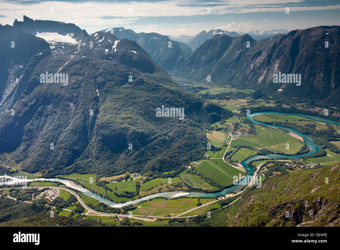 Romsdalen Valley and Rauma River Stock Photo - Alamy