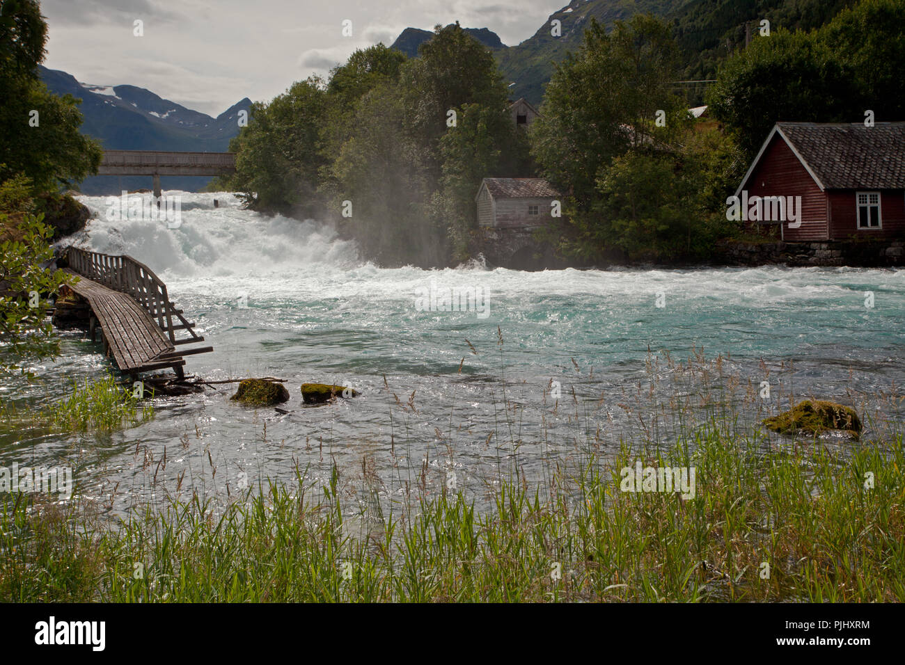 Waterfall river olden norway hi-res stock photography and images - Alamy
