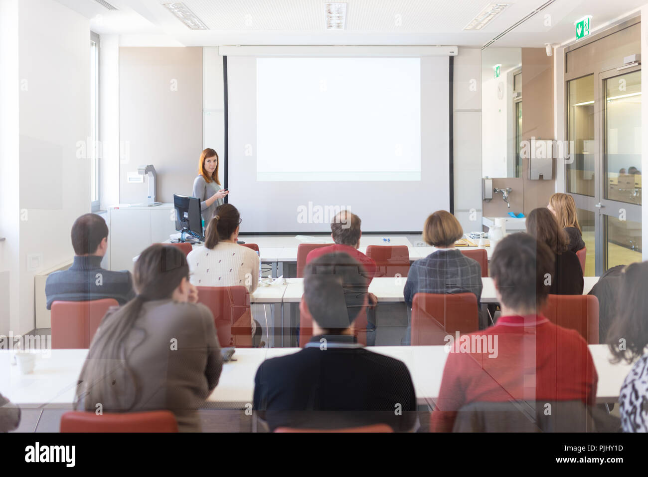 Lecture at university Stock Photo - Alamy