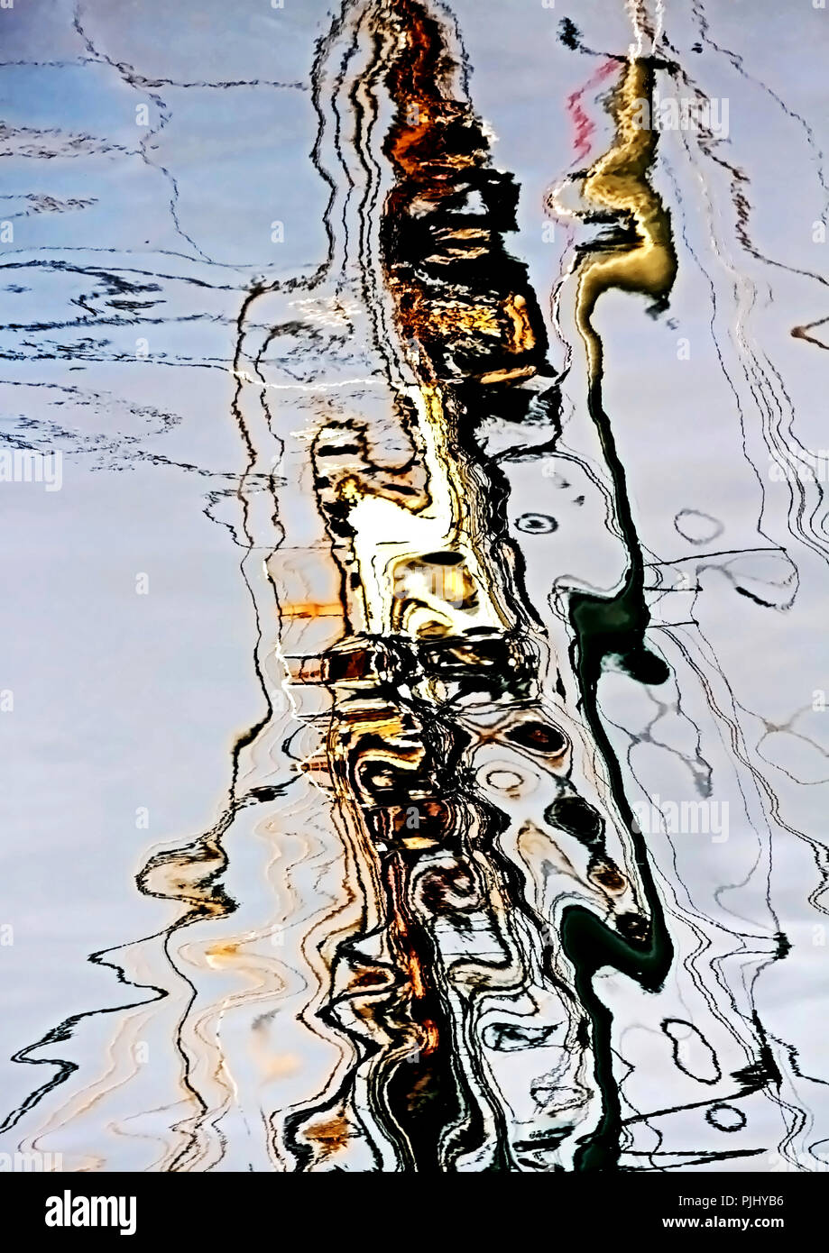 Tall Ship Rigging Reflection #3 Stock Photo - Alamy
