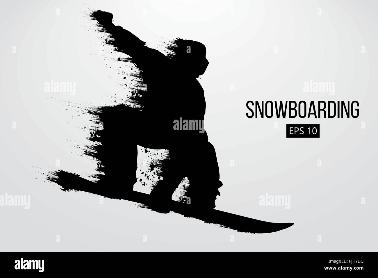 Girl snowboarding silhouette Stock Vector Images - Alamy