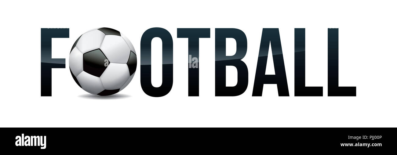 The word FOOTBALL with a soccer ball concept word art illustration ...