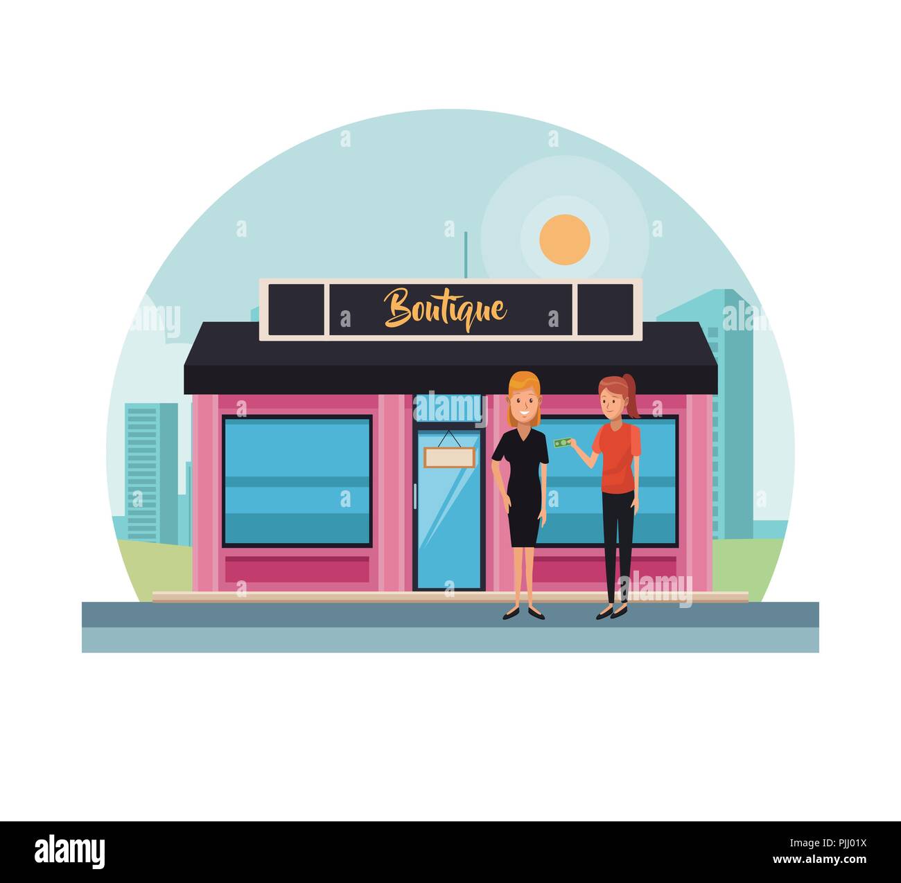 Local clothing store Stock Vector Images - Alamy