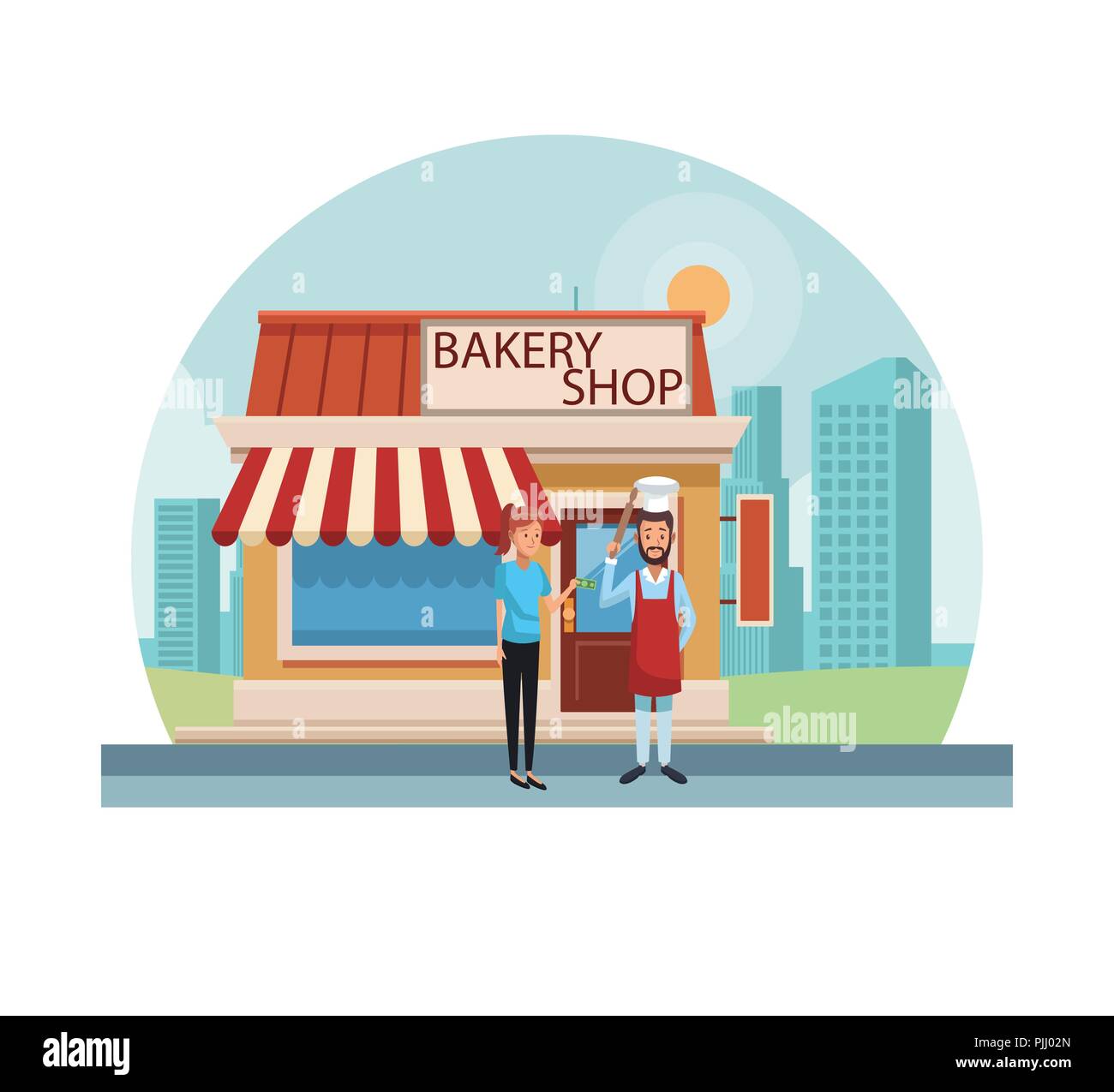 Cake bakery on counter Stock Vector Images - Alamy