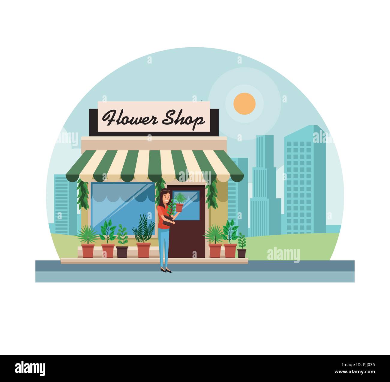 Gardening shopping at city Stock Vector Image & Art - Alamy