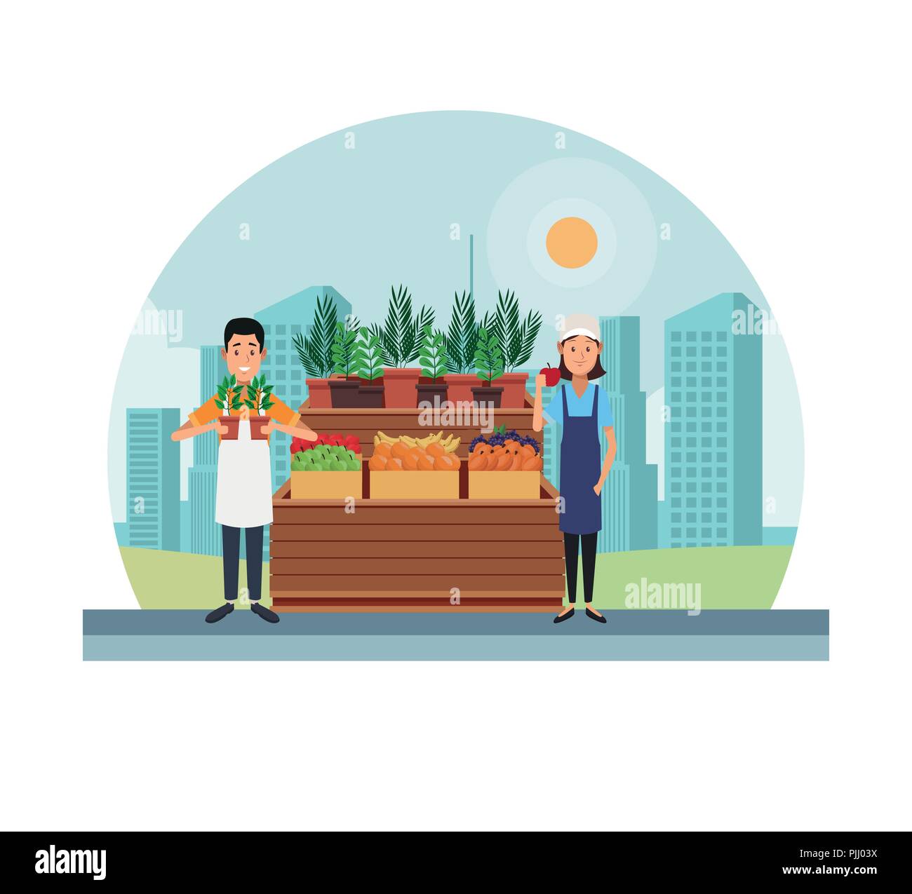 Young smiling people stand Stock Vector Images - Alamy