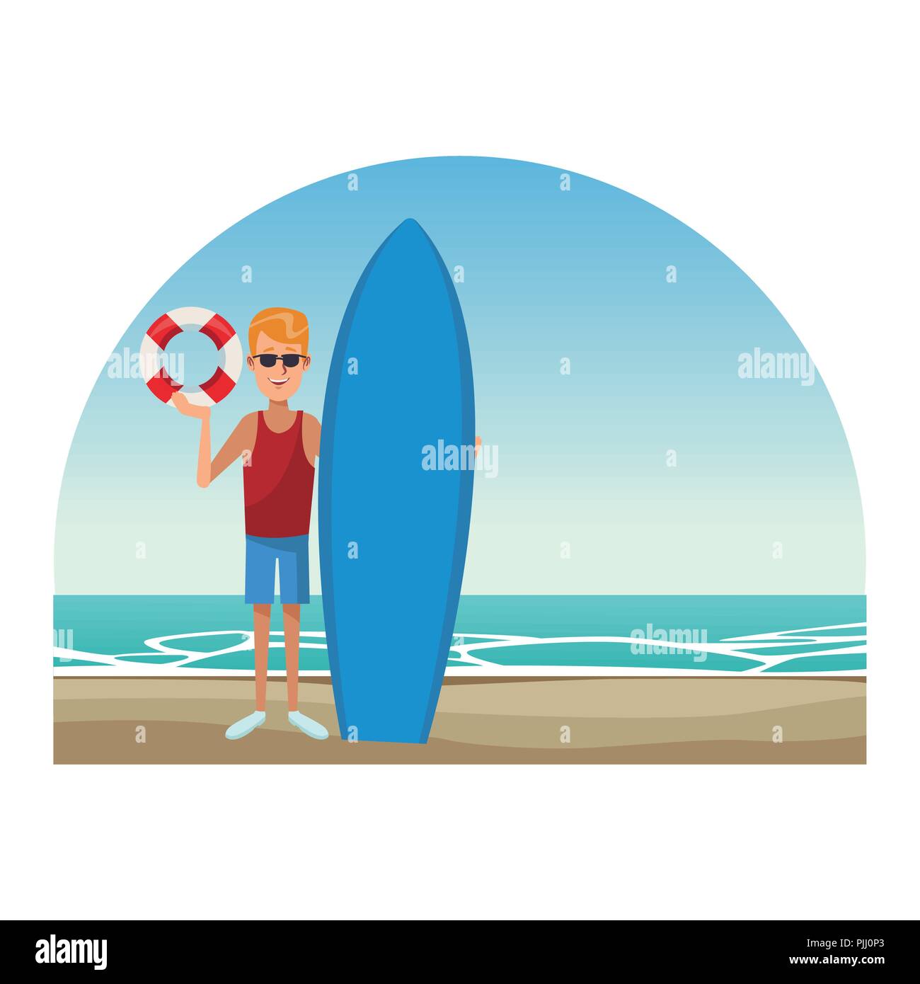 people at beach Stock Vector Image & Art - Alamy
