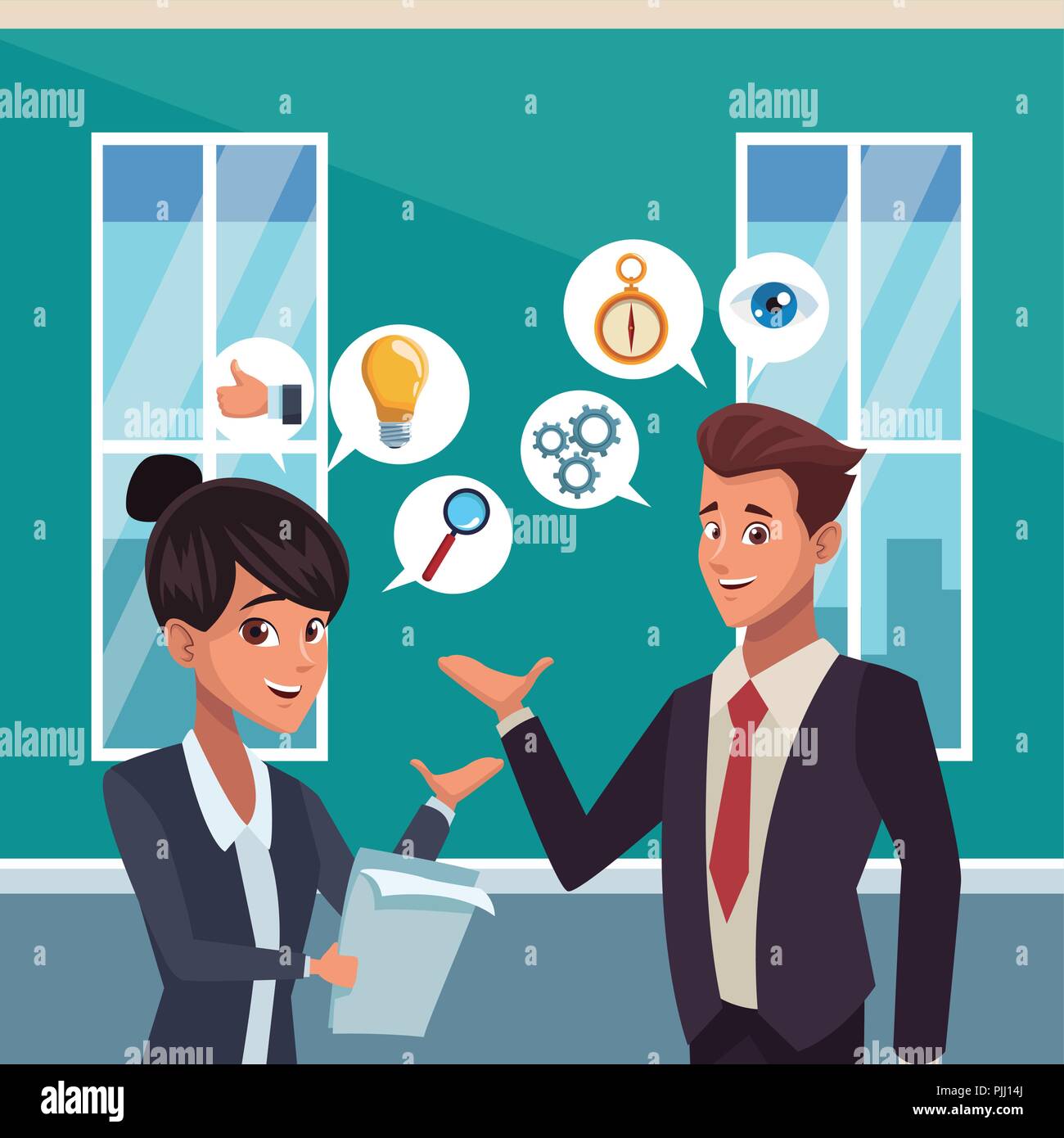 Business coworkers at office Stock Vector Image & Art - Alamy